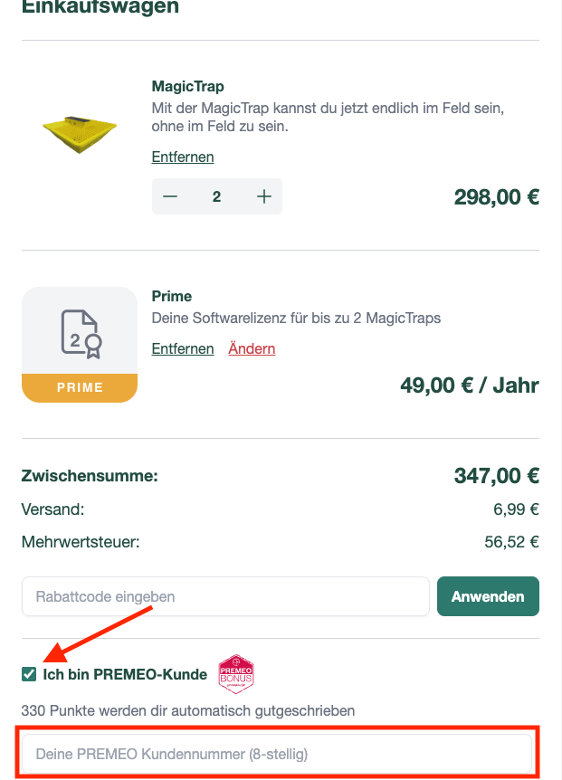 Premeo Bonusprogramm – Support